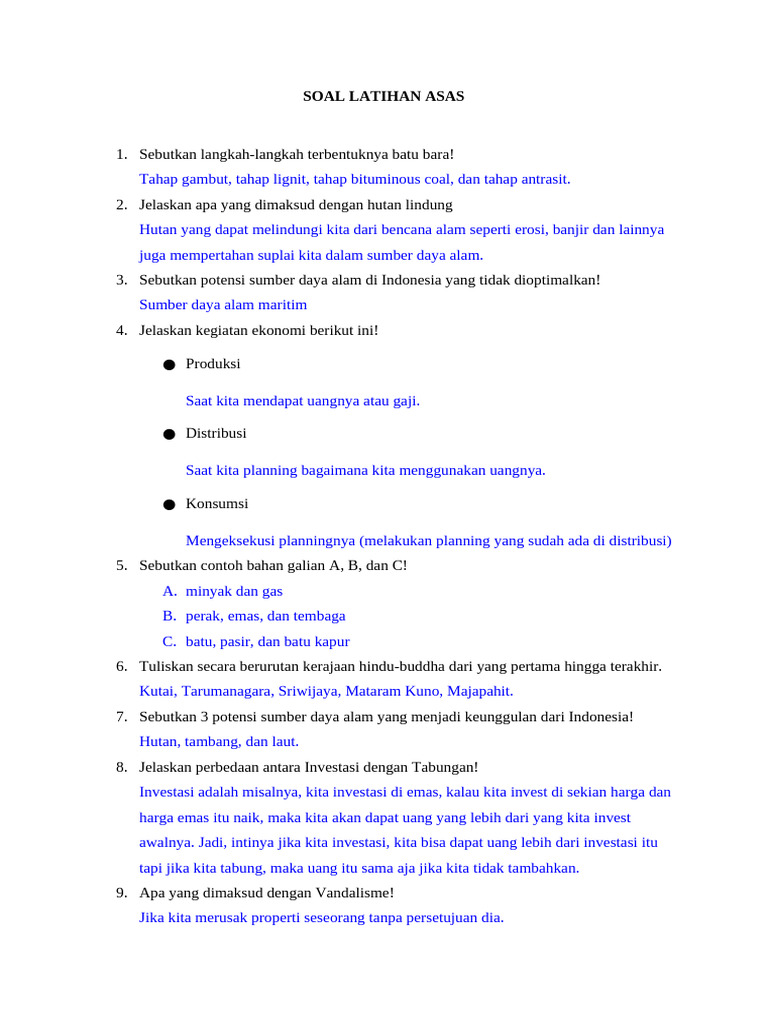 Soal Latihan ASAS 2 | PDF