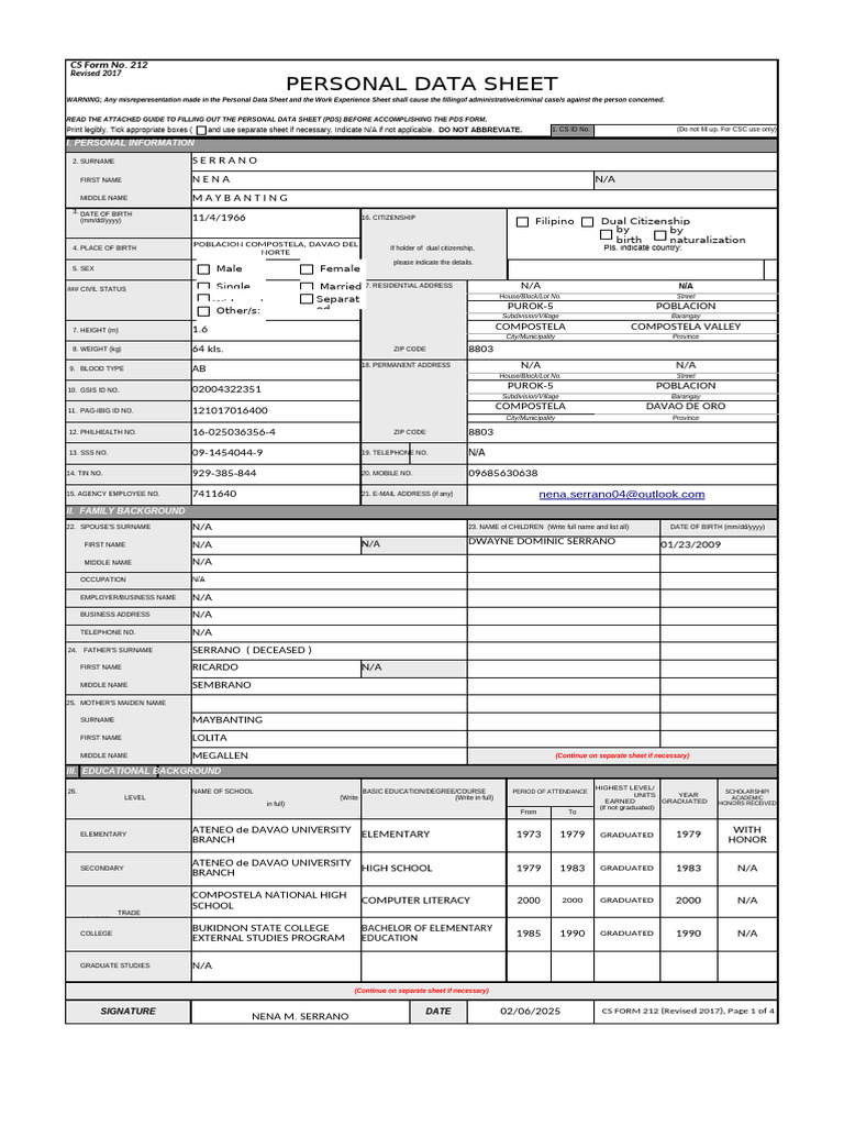 Guide to Completing the PDS Form | PDF | Teachers