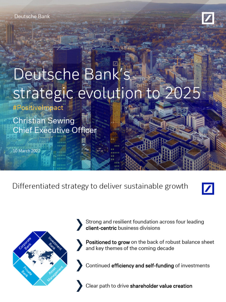 Deutsche Bank IDD 2022 Strategic Evolution To 2025 Presentation | PDF ...