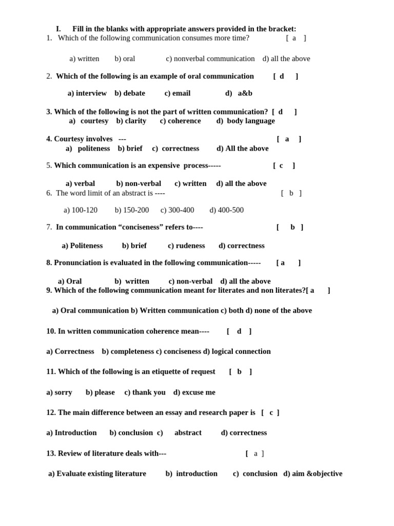 Model Questions - Academic Writing Public Speaking | PDF | Plagiarism ...