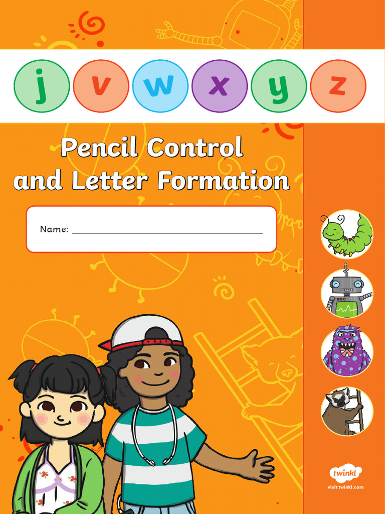 T e 2550869 New J V W X y Z Pencil Control and Letter Formation ...