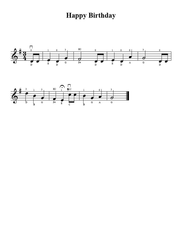 Happy Birthday Violin | PDF