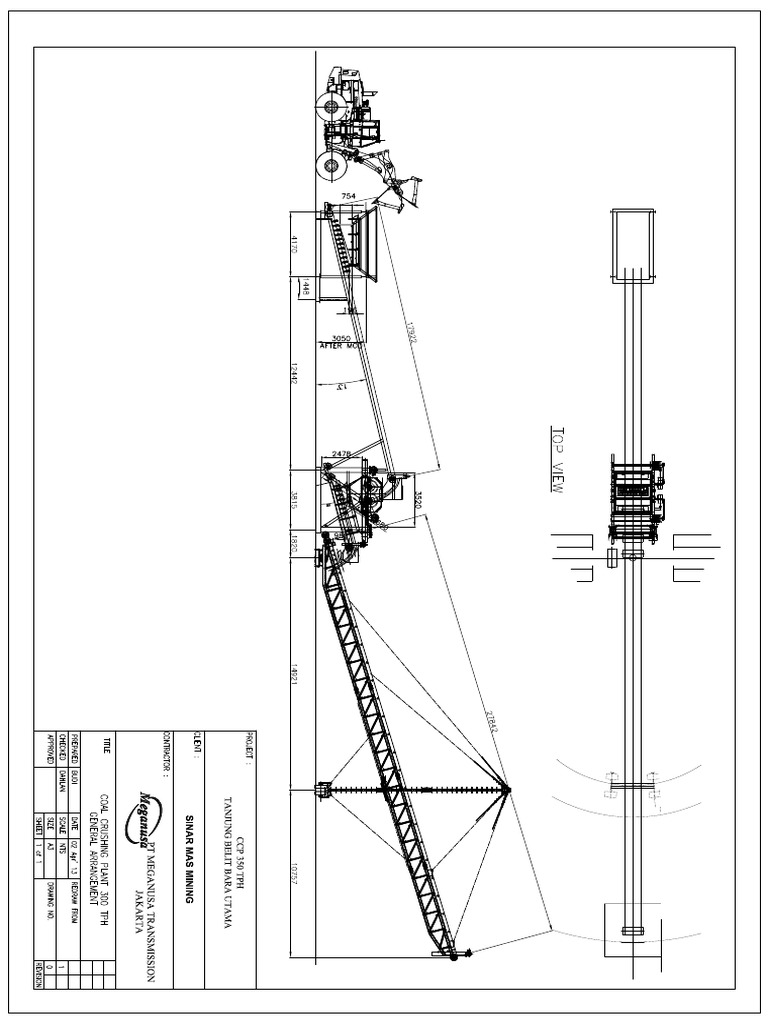 General Arrangement CCP 300 TPH - DWG Megtrans | PDF