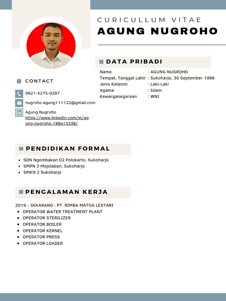 CV Agung Nugroho | PDF