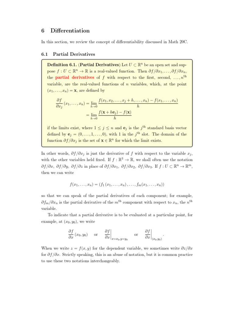 Differentiation Theory | PDF | Derivative | Function (Mathematics)