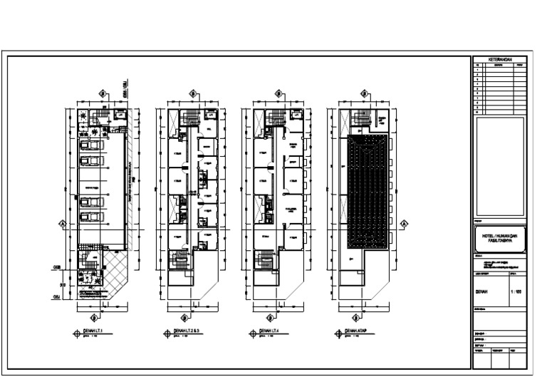 Agamal Brilliant (170110053) Denah Hotel 4 Lantai | PDF