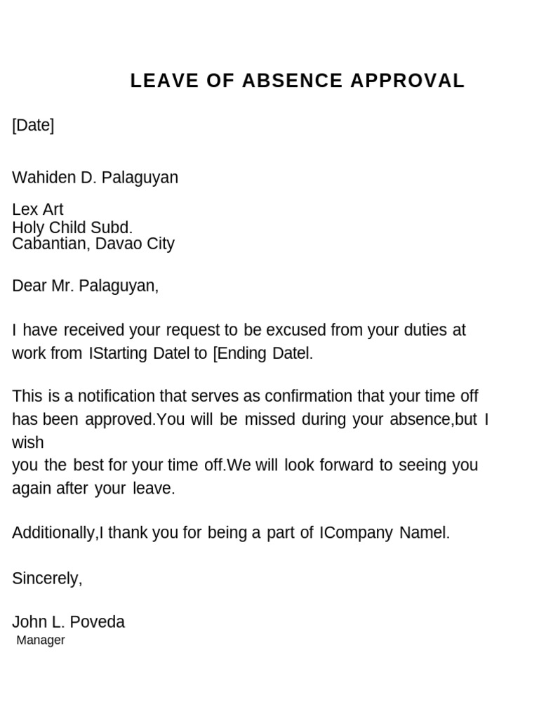 Leave of Absence Approval | PDF