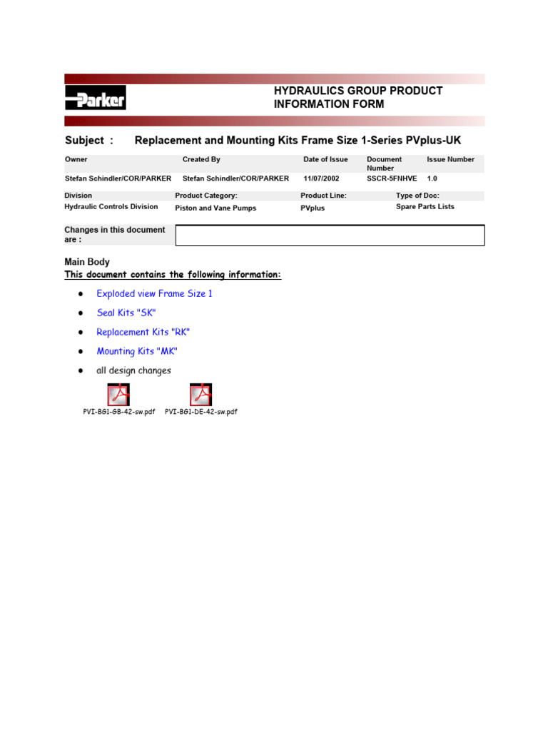 PV016-023 | PDF | Piston | Screw