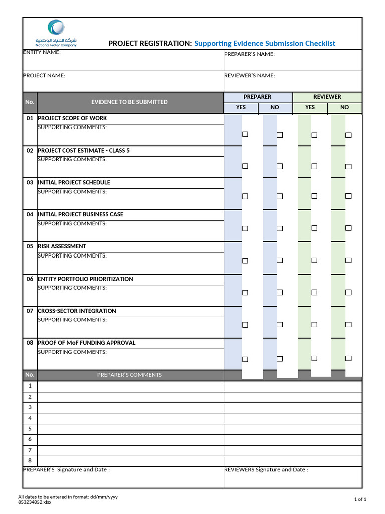 PMF-003-PLC-002_ 02 Project Registration Check List | PDF