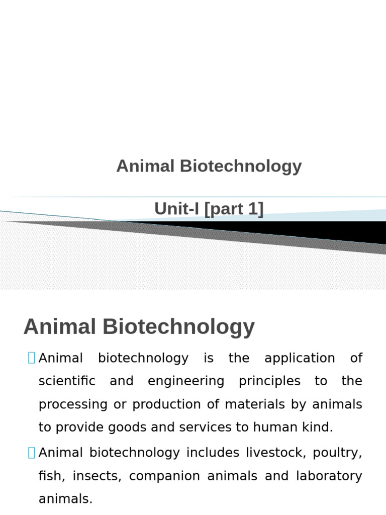 Revised Unit 1 Animal Biotechnology - Part 1 | PDF | Microsatellite | Single Nucleotide Polymorphism