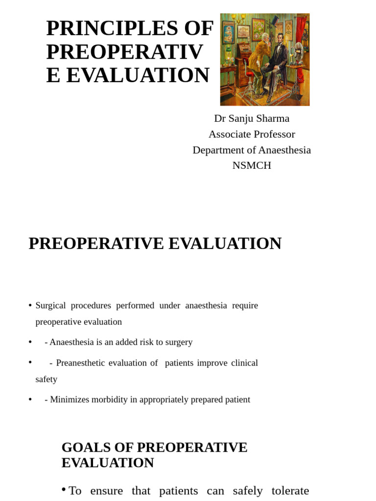 Principles of Preoperative Evaluation | PDF | Cardiovascular Diseases ...