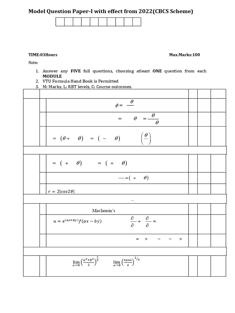 BMATS101-All MQP's & VTU QP'S, Merged | PDF | Algebra | Mathematical Analysis