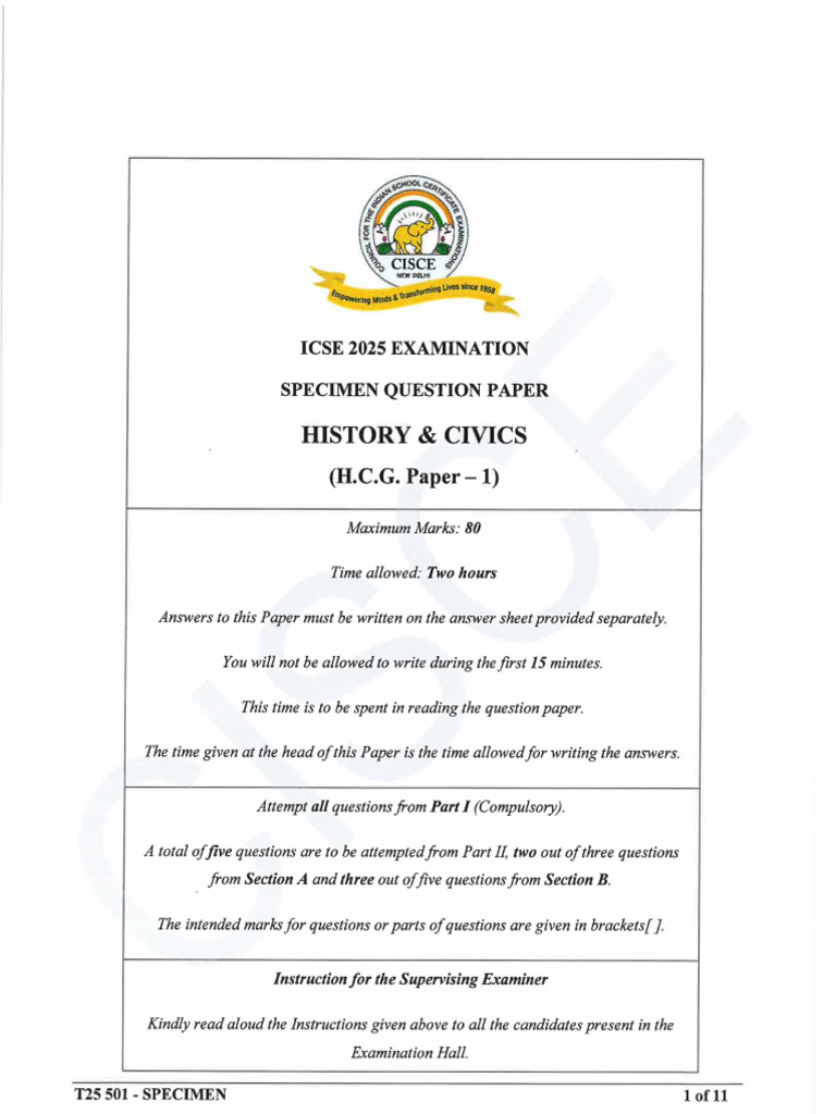 History & Civics SP | PDF
