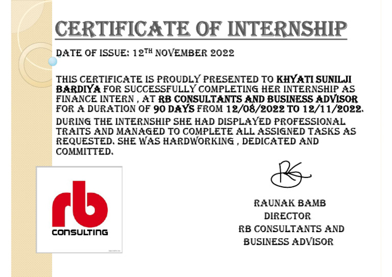 khyati sip certificate | PDF