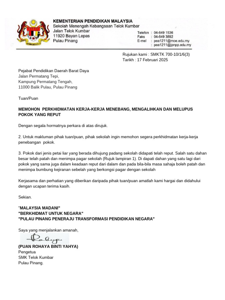 Surat Potong Pokok 2 | PDF