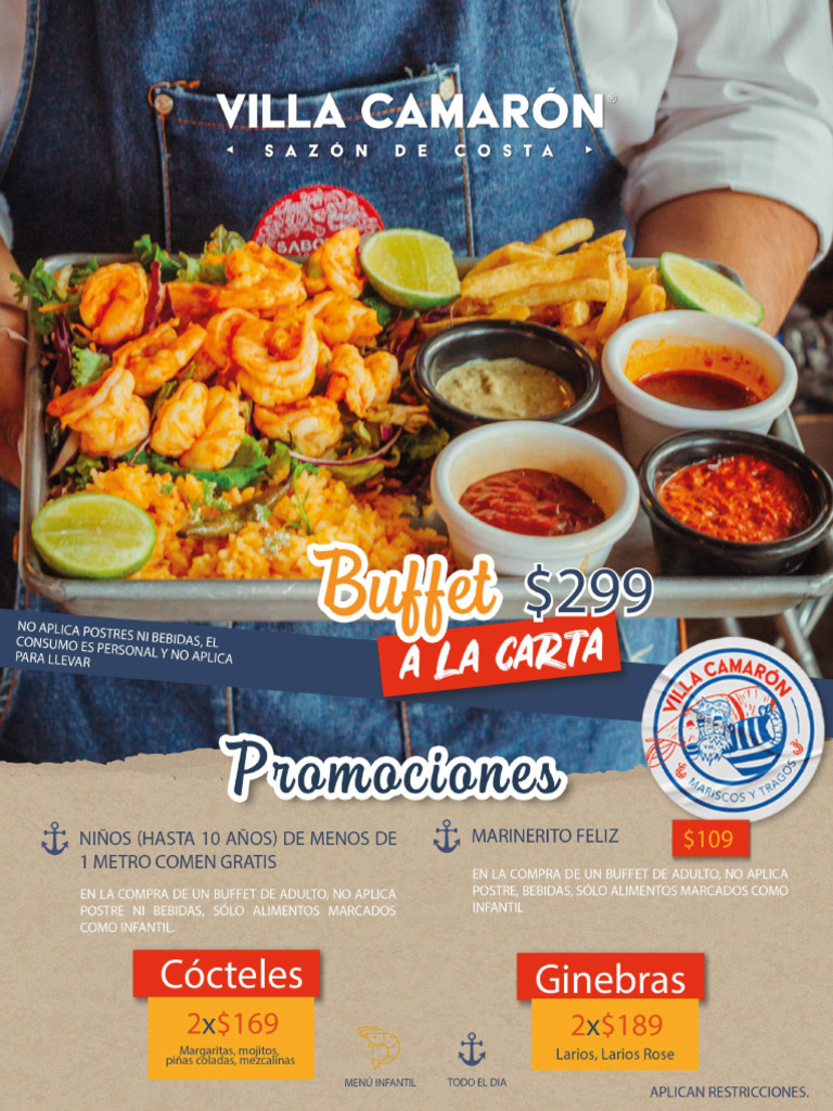 Menú Villa Camarón | PDF