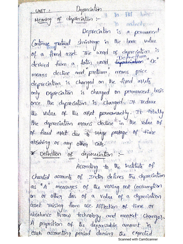 Depreciation Notes | PDF