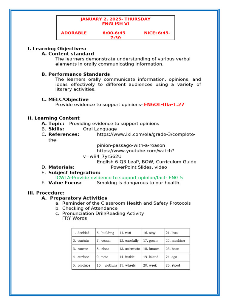 Q3 ENGLISH W2 D4 Evidence | PDF | English Language | Evidence