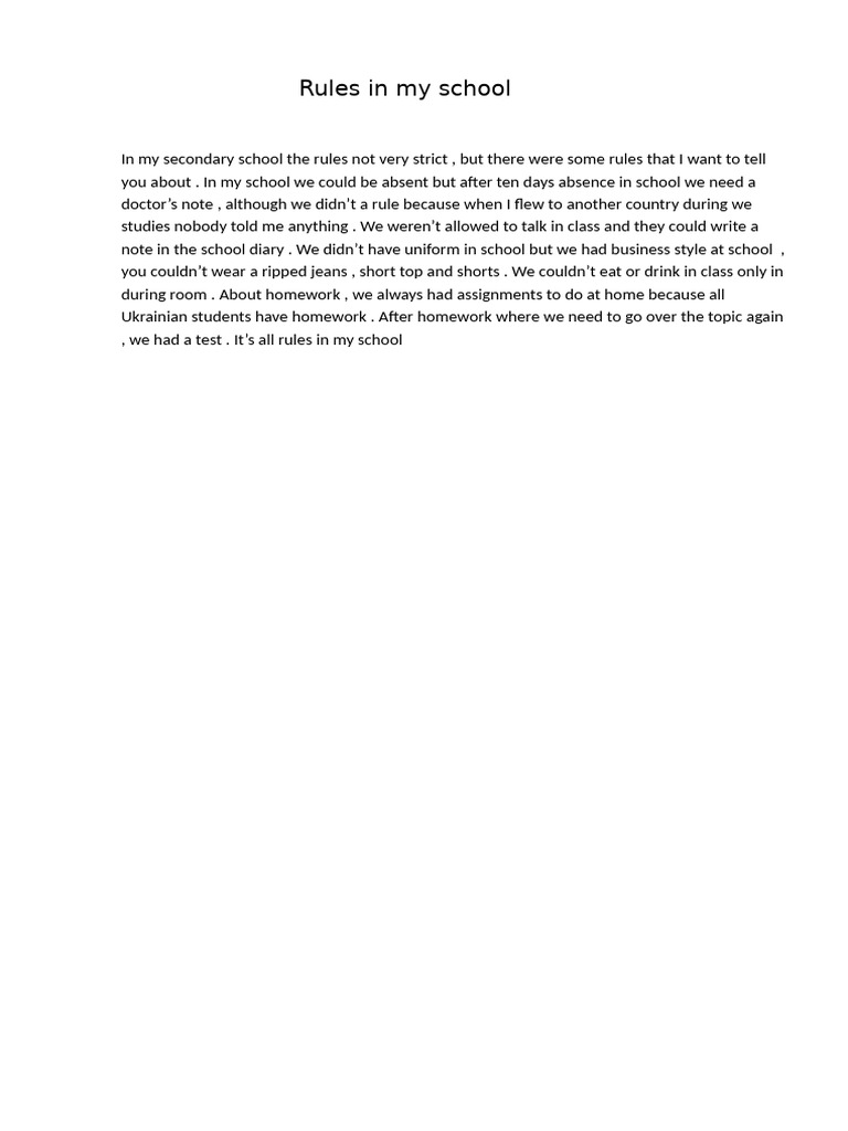 School Rules and Expectations | PDF