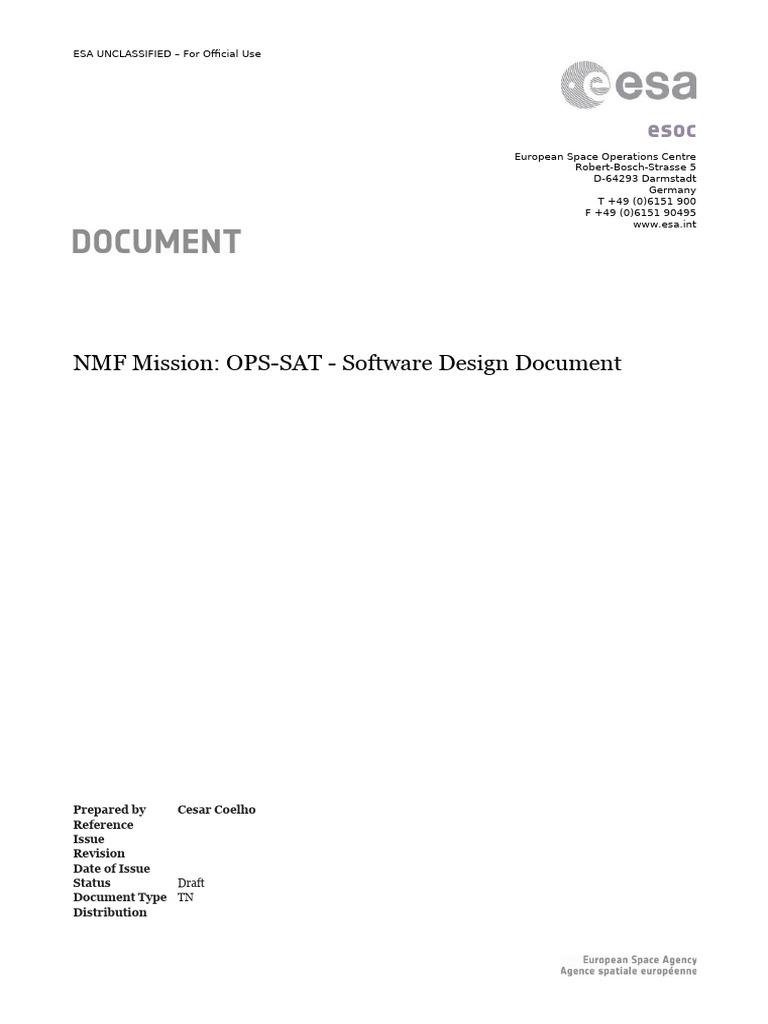 NMF Mission OPS-SAT SDD | PDF | Computing | Computer Science
