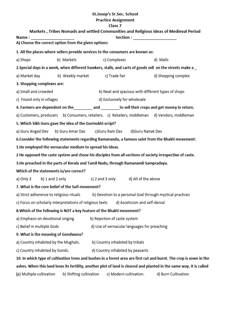 Class 7 Civics (Market Around Us) | PDF | Indian Religions