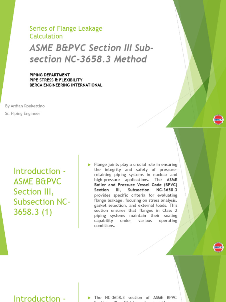 Flange Leakage Series - NC-3658 Method | PDF | Stress (Mechanics) | Bending