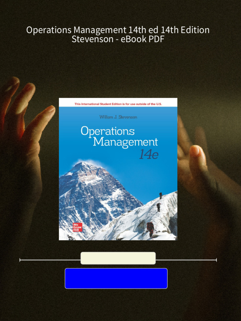 Operations Management 14Th Ed 14Th Edition Stevenson - Ebook PDF | PDF ...