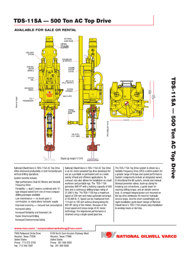 Top Drive 11SA Document | PDF