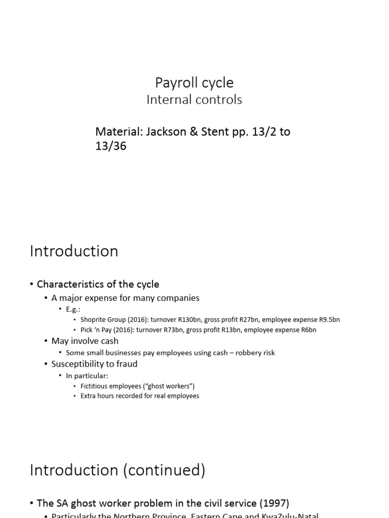 9. Controls_in_the_payroll_cycle_ | PDF | Payroll | Employment