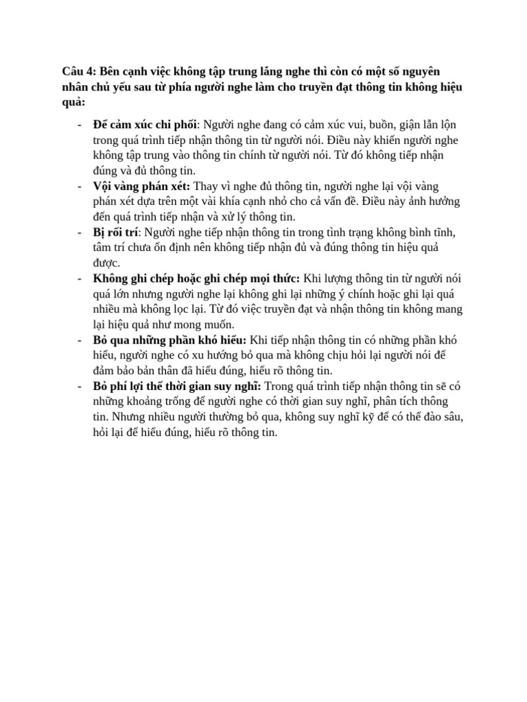 HVTC - Câu 4 LMS | PDF