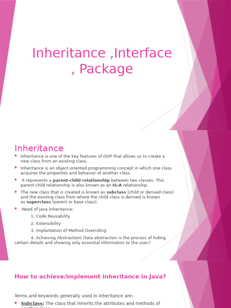 Inheritance,Interface, Package | PDF | Inheritance (Object Oriented ... Inheritance,Interface, Package | PDF | Inheritance (Object Oriented ...