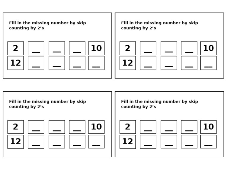Math Skip Counting 2 Ww | PDF