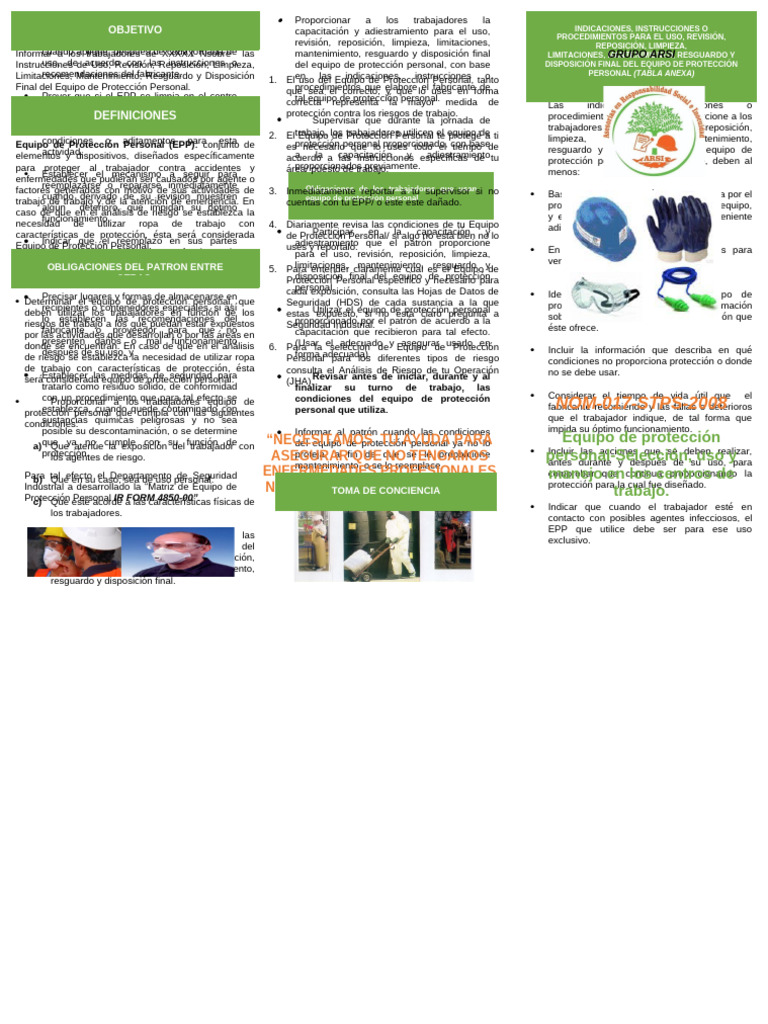 Triptico Nom 017 Stps 2008 | PDF