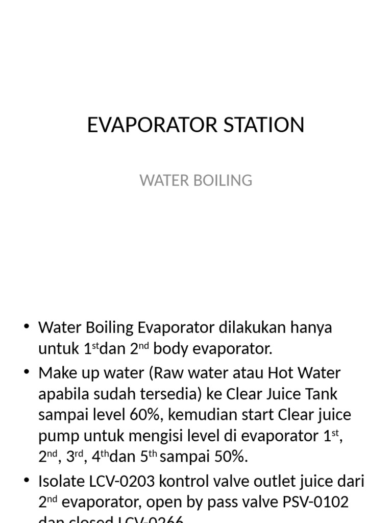 EVAPORATOR STATION (Water Boiling) | PDF