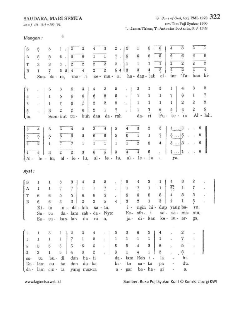 PS 322 Saudara Mari Semua | PDF