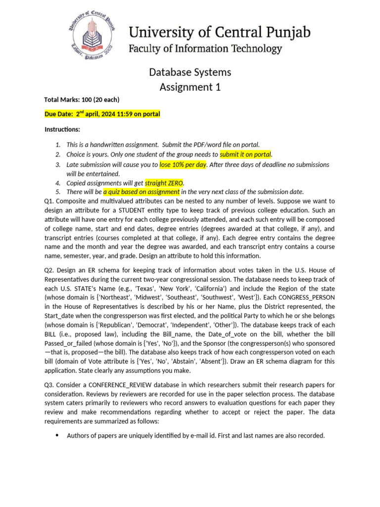 Db Assignment 1 - DB S24 | PDF | Data | Information Retrieval