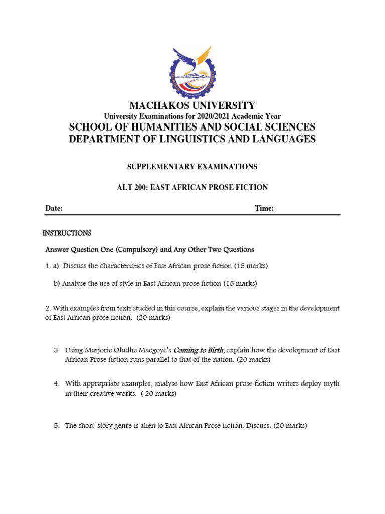 Alt 200 East African Prose Fiction | PDF