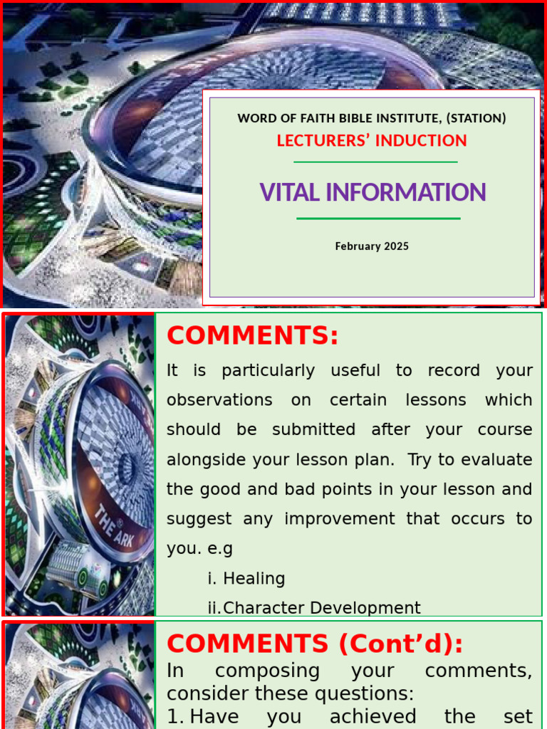 Lecturers' Induction Guidelines 2025 | PDF