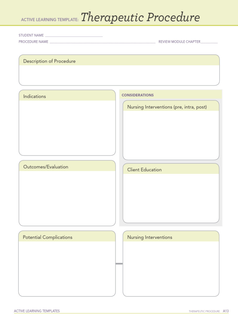 ActiveLearningTemplate Therapeutic Procedure Form | PDF