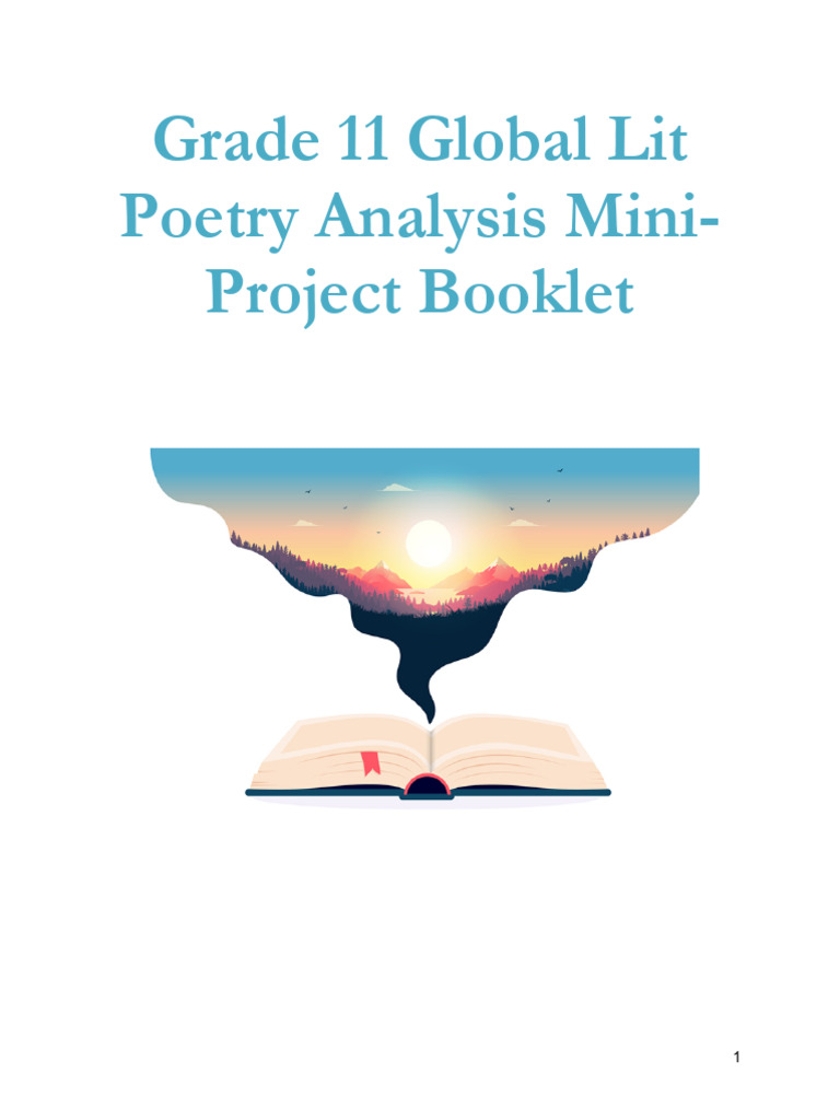 Grade 11 Poetry Analysis Mini-Project Booklet | PDF | Poetry
