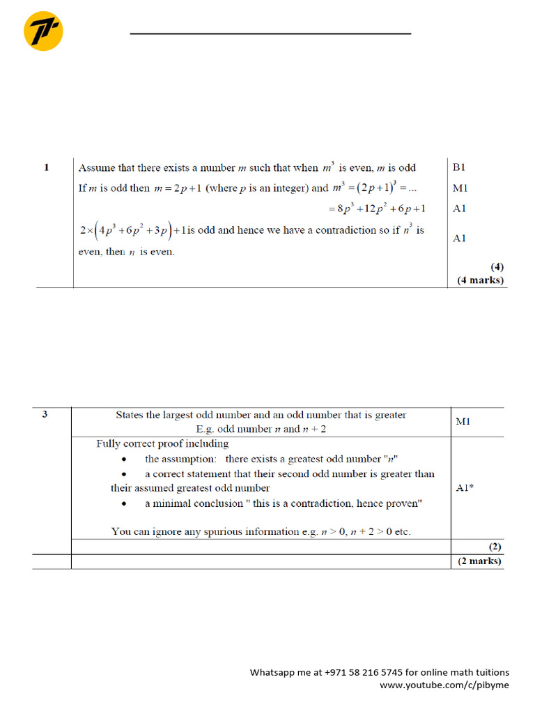 IAL Pure Math4 - CH1-Proof - MS | PDF