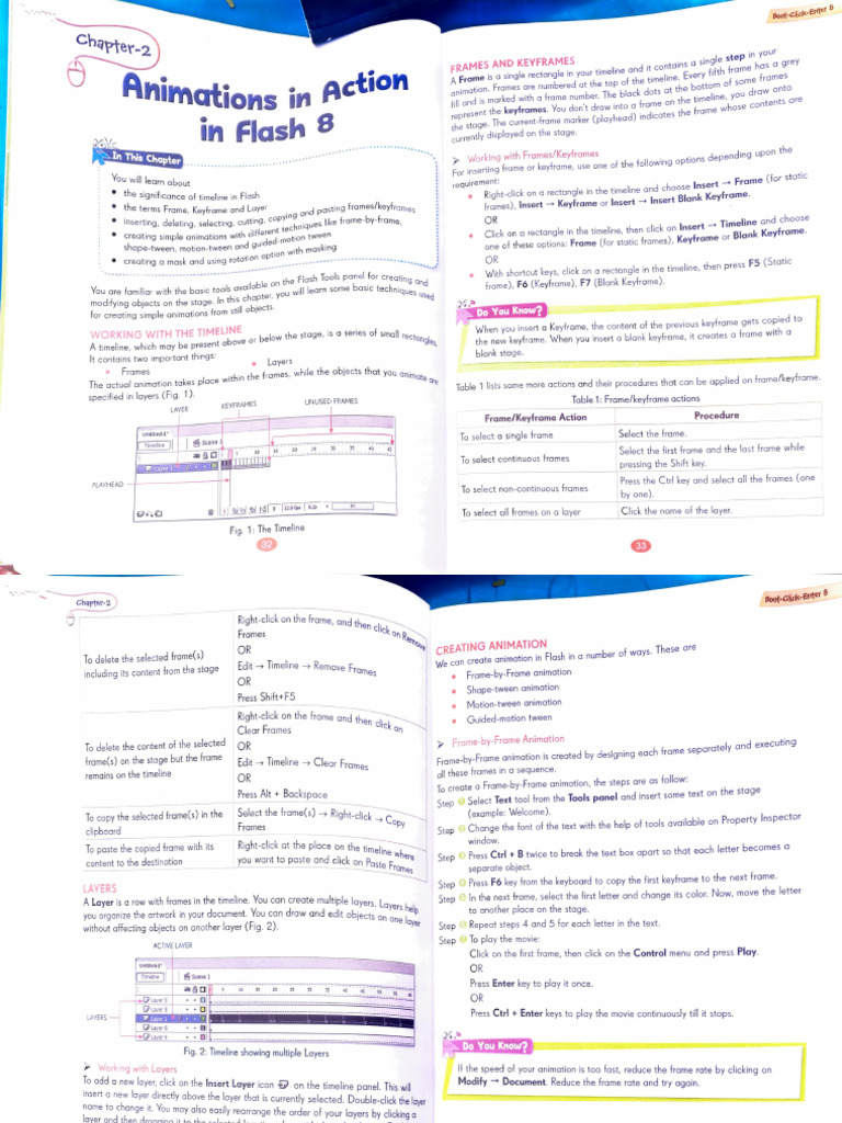 Flash Animation: Frames & Keyframes Guide | PDF