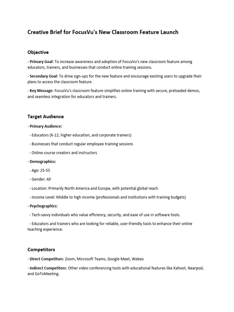 Launching FocusVu's Classroom Feature | PDF | Usability | Linked In
