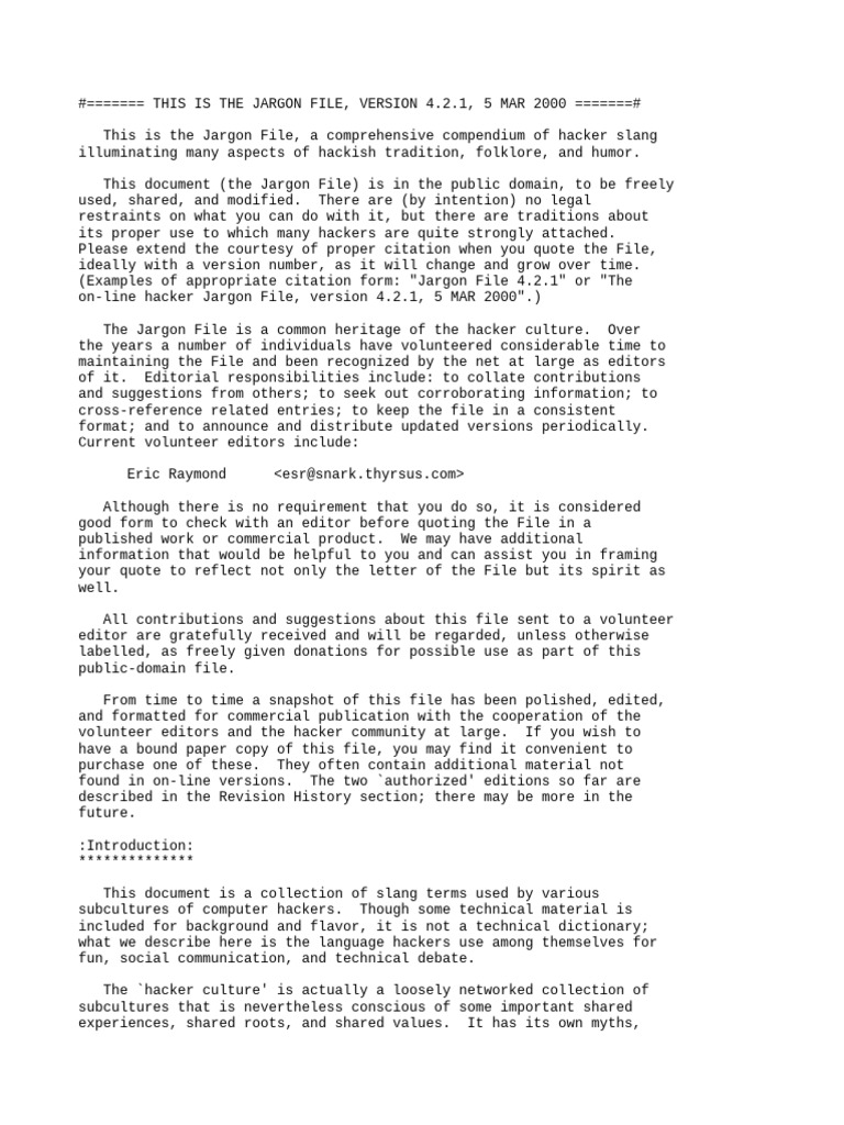 Hacker Jargon | PDF | Linguistics