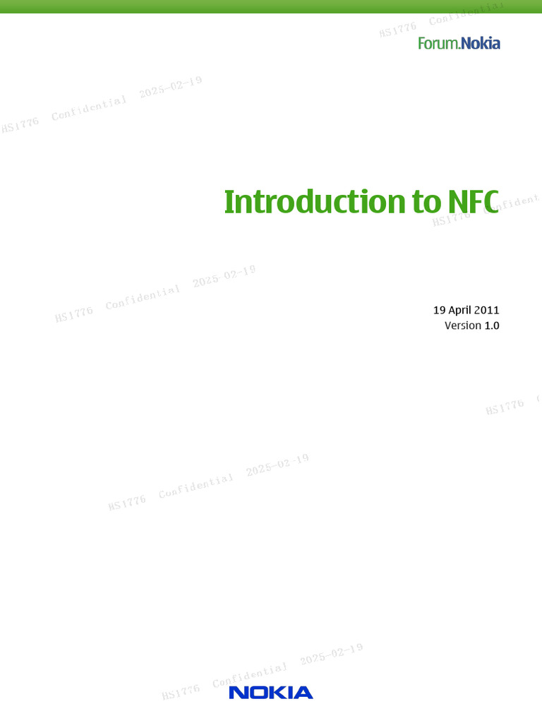Introduction to NFC v1 0 En | PDF | Telecommunications | Computing