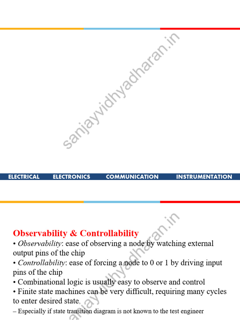 Lecture 11 - Design For Testability | PDF | Logic Gate | Electrical ...