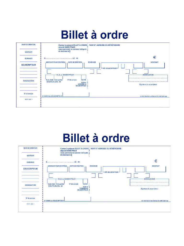 Billet À Ordre | PDF