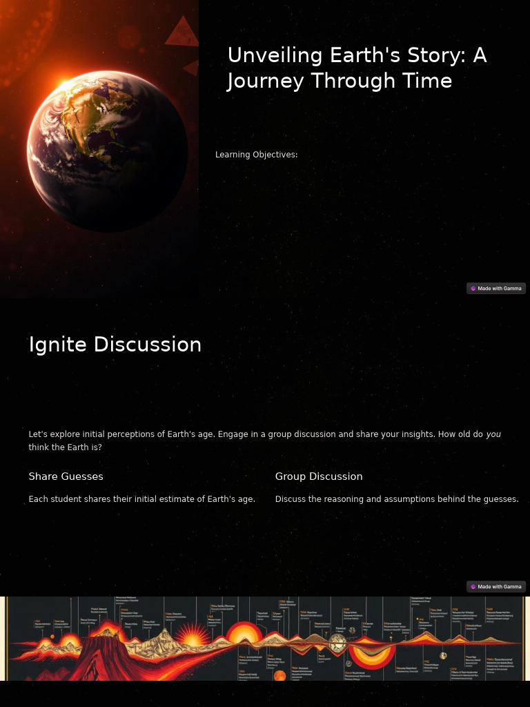 Unveiling Earths Story A Journey Through Time | PDF | Geologic Time ...