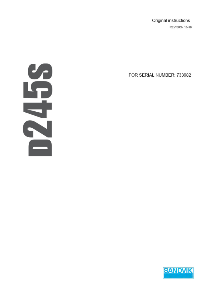 D245S MM 733982 en | PDF | Safety