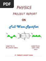 Full Wave Rectifier Class 12 Project | PDF | Rectifier | Diode